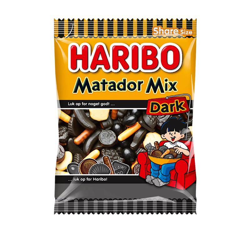 Haribo Matador Mix Dark licorice, cereal and wine gum 270g | Shopee ...