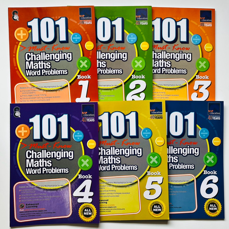 SAP 101 Must Know Challenging Maths Word Problems Book, Grade 1-6 ...