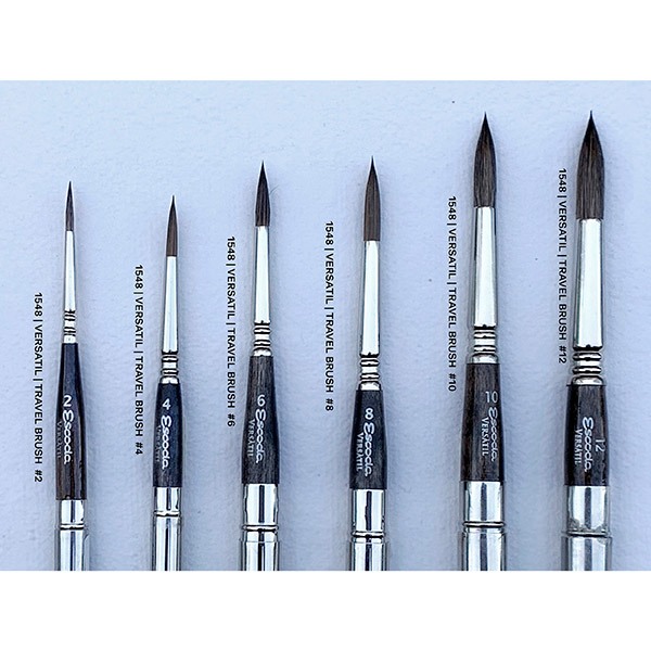 VERSATIL Travel Brush Round Pointed [1548] / พู่กัน ปลายกลม แบบพกพา รุ่น Versatil แบรนด์ Escoda ...