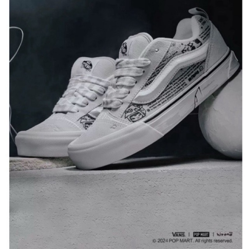 HIRONO x Vans Knu Skool รองเท้าผ้าใบสีขาว Gray White ของแท้จาก Shop 💯 ...