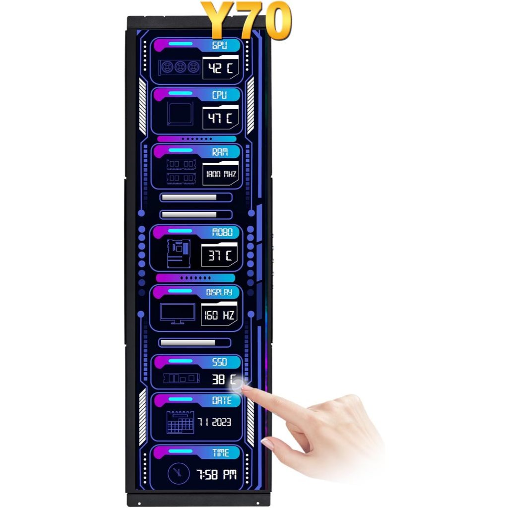 14.5 Inch LCD Touch for Hyte Y70 Monitor 2K 2560x720 IPS Y70 touch ...