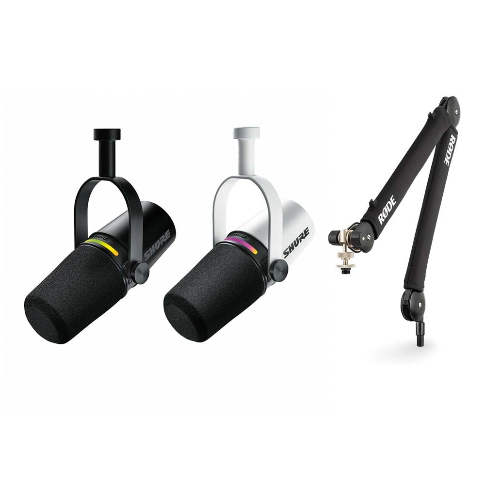 [ใส่โค้ดลด1000บ.] Shure MV7+ ไมโครโฟน ประกันศูนย์มหาจักร Podcast Microphone MV7 Plus / MV-7 ...