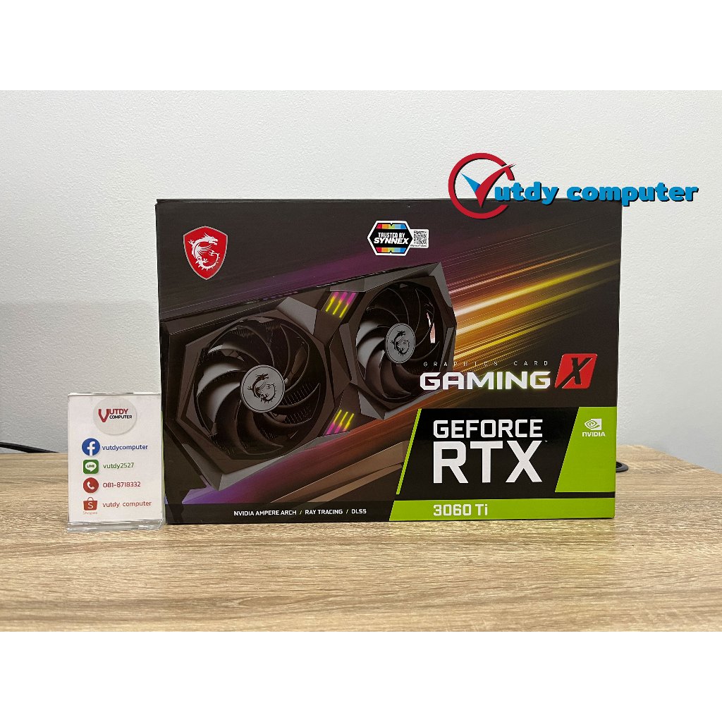VGA MSI GEFORCE RTX 3060 TI GAMING X 8GB GDDR6 | Shopee Thailand