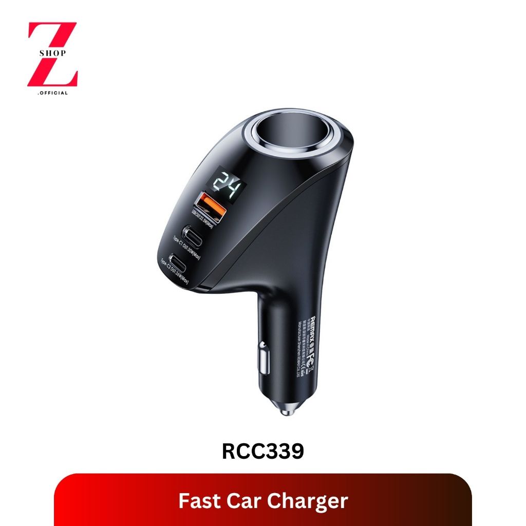 ที่ชาร์จในรถยนต์ แบบเร็ว พร้อมจอแสดงผลดิจิทัล RCC339 Remax Warrior ...