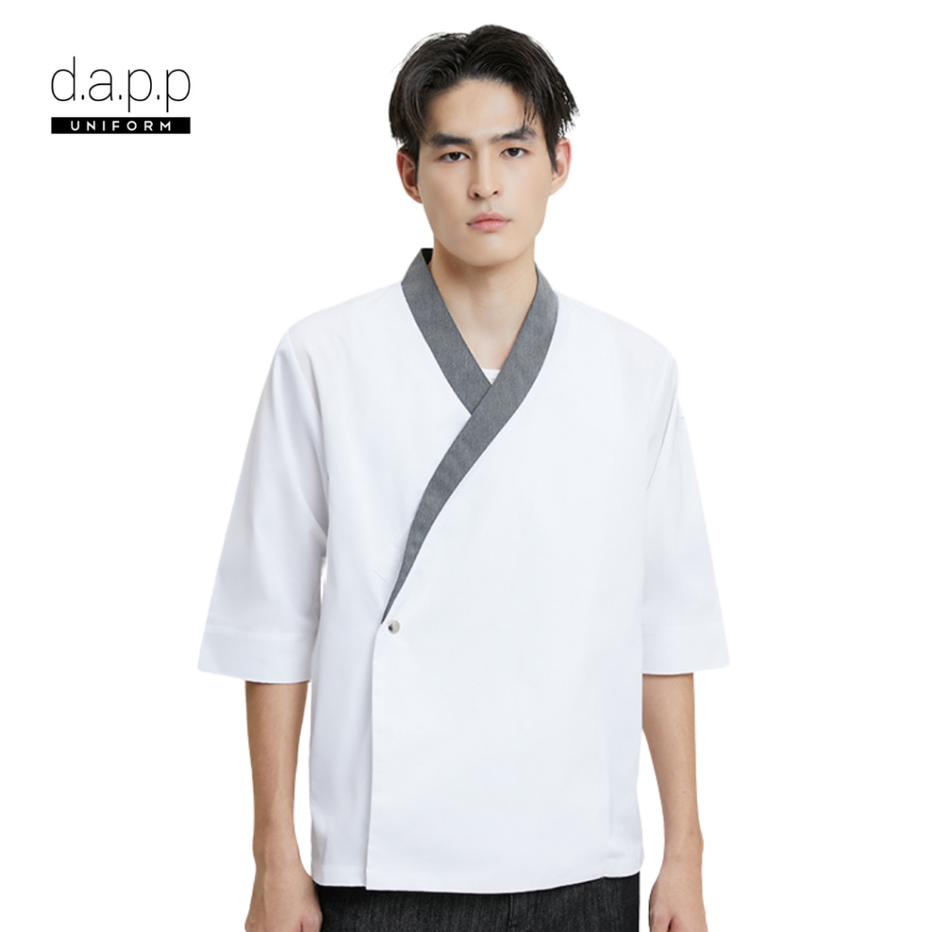dapp Uniform เสื้อเชฟญี่ปุ่น เสื้อกุ๊ก แขนสั้น รุ่น Akira สีขาว ...