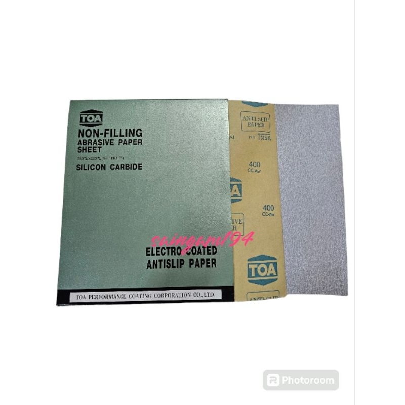 กระดาษทรายขัดแห้ง TOA #400 แพค 100 แผ่น กระดาษทรายToa | Shopee Thailand