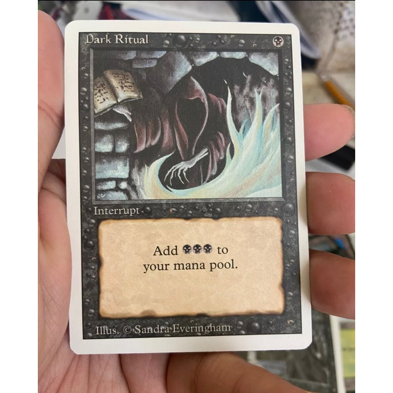 การ์ด MTG Dark Ritual Black Magic the gathering EDH รุ่น Revise สภาพ Ex ...