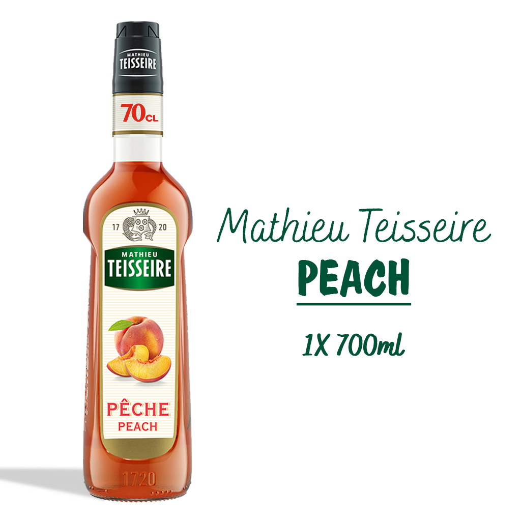Mathieu Teisseire น้ำเชื่อมกลิ่นพีช 700มล. | Mathieu Teisseire Peach ...