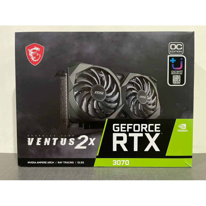 VGA (การ์ดแสดงผล) MSI GEFORCE RTX 3070 VENTUS 2X 8G OC LHR - 8GB GDDR6 ...
