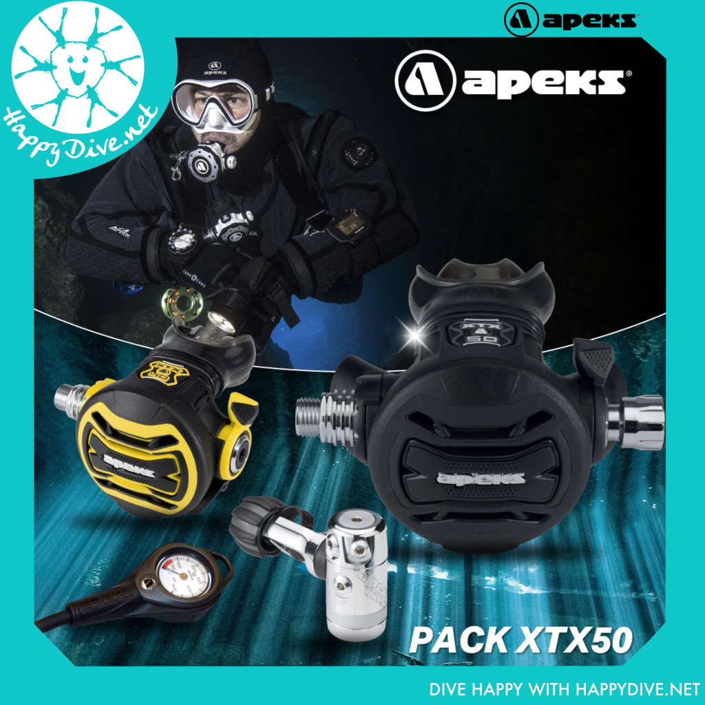 🤿🌊 Apeks XTX50 Regulator Set, over-balanced Regulator เซ็ตเรคกูเลเตอร์ ...