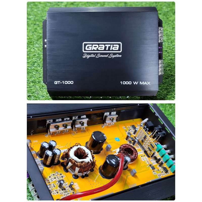 คลาสดี ขับซับ GRATIA รุ่น GT-1000 กำลังขับ1000w ขับซับ10“ได้2ดอก เครื่องขยายเสียง เพาเวอร์แอมป์ ...