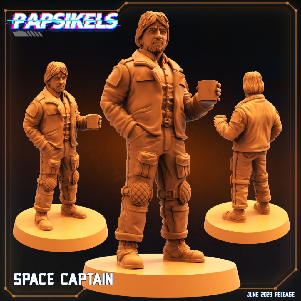 Space Captain - Vs Humans - Humanoid Human / 32mm scale 3D printed ...