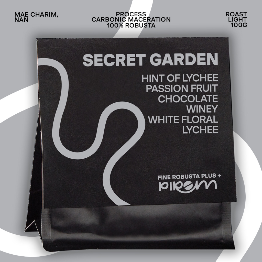 Pirom Coffee เมล็ดกาแฟ คั่วอ่อน Fine Robusta Plus Secret Garden ...