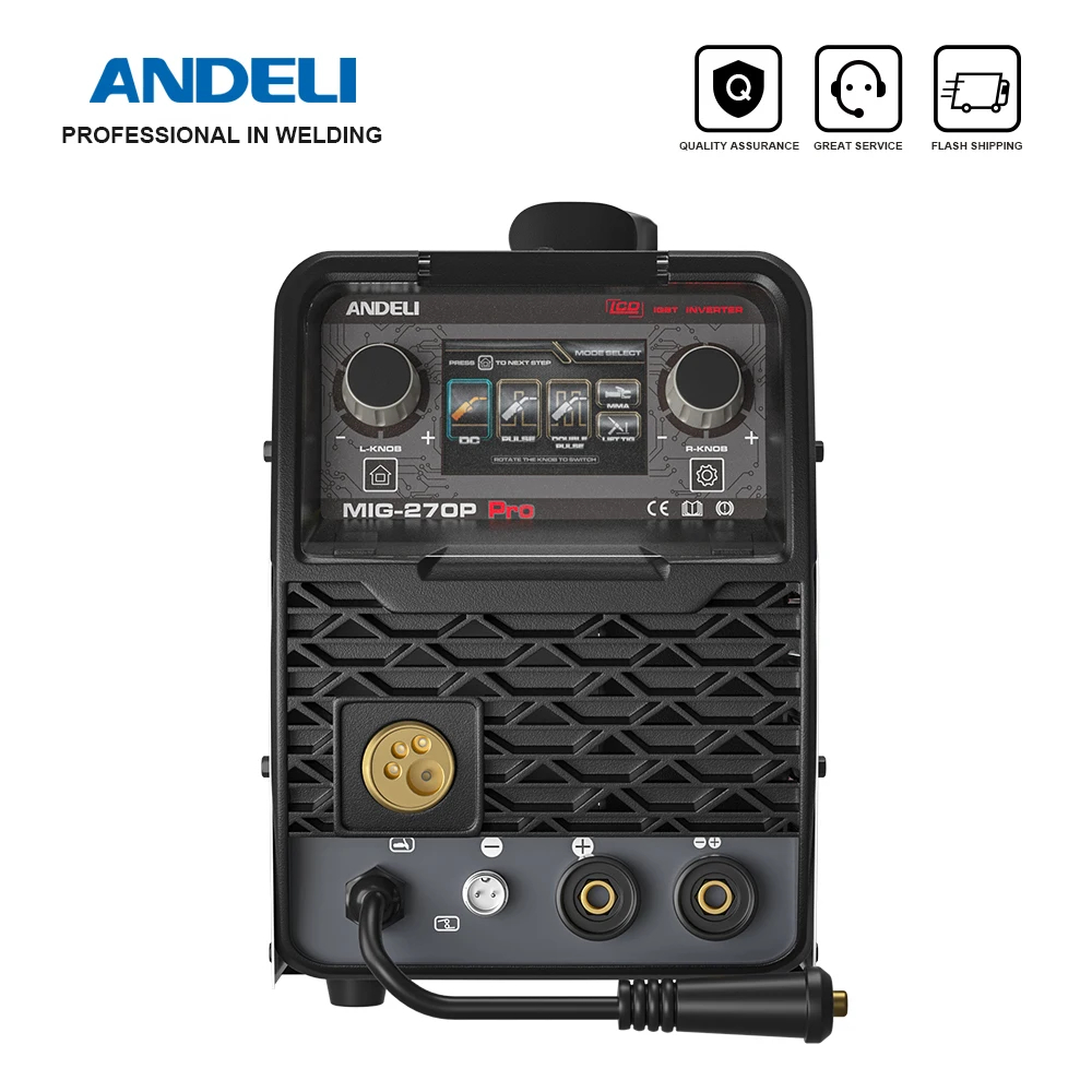 ANDELI MIG-270P PRO ตู้เชื่อม Double Pulse MIG/MMA/TIG จอLCD ใช้ได้ทั้ง ...