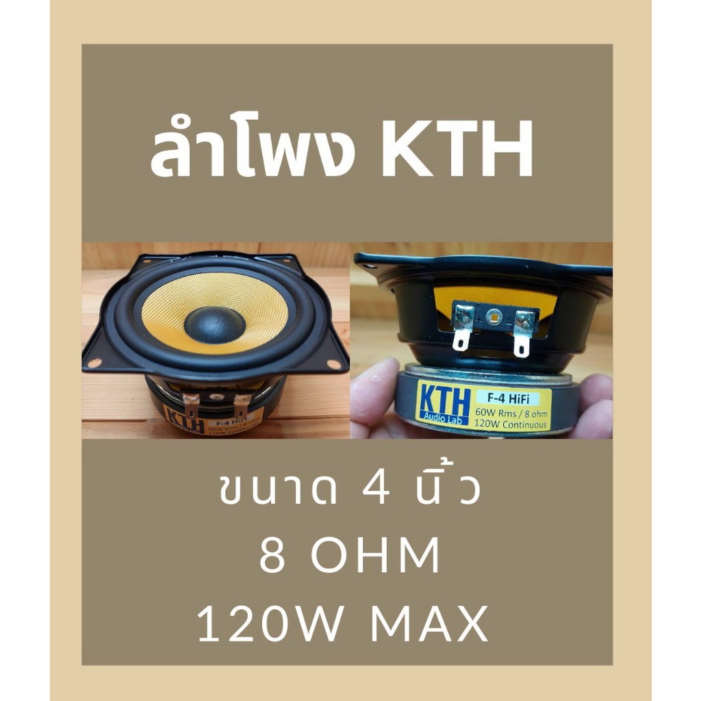 KTH ลำโพง4นิ้วHIFI สำหรับตู้คอลัมน์ และงานDIYเสียงกลางใสสะอาด | Shopee Thailand