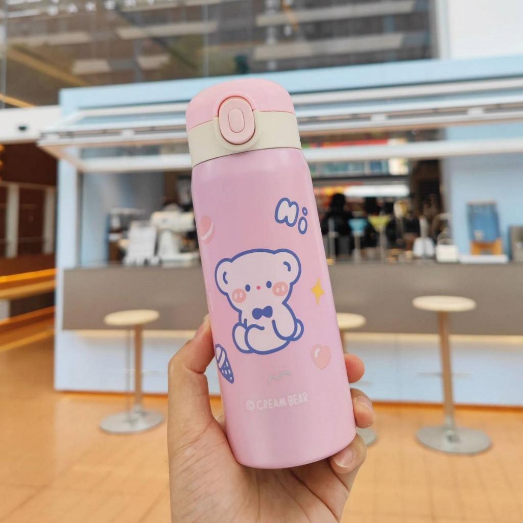 กระติ๊กน้ำหลอดเด้ง สแตนเลส304 450ML | Shopee Thailand