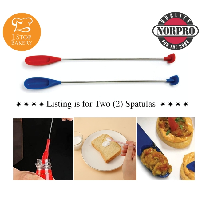 Norpro 3140D Assorted silicone Last Drop Spatula / ไม้พายซิลิโคน (คละสี ...