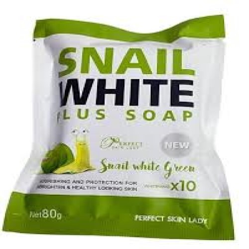 Snail White Plus Soap 80 กรัม สบู่สเนลเขียว Green by Perfect Skin Lady ...