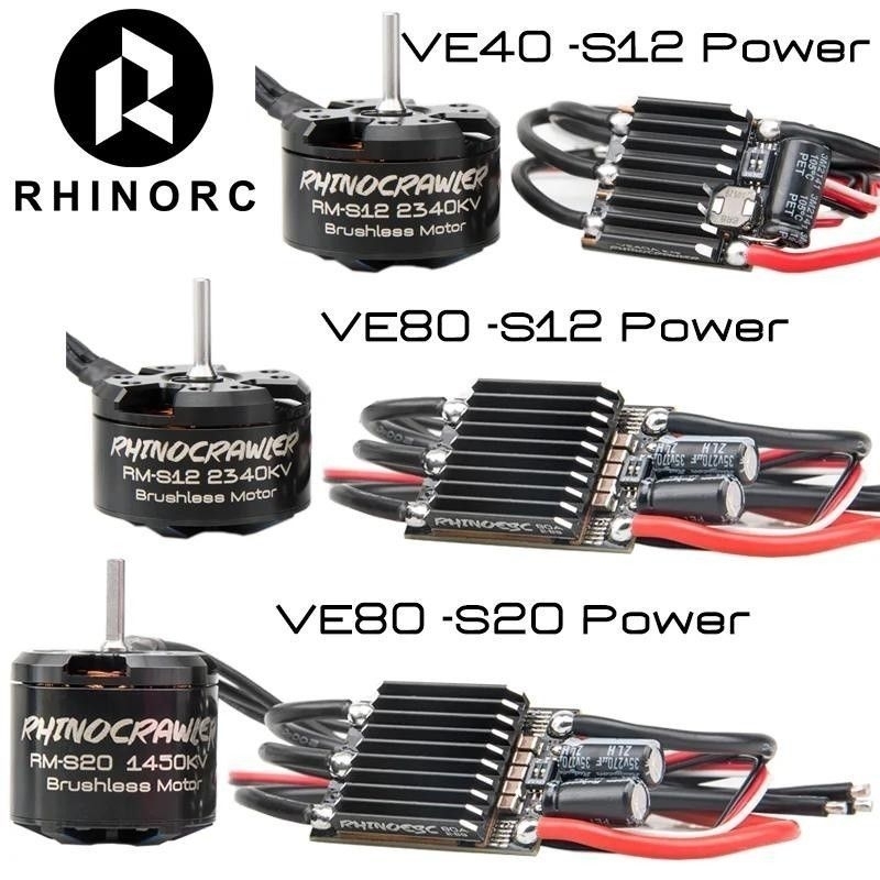 Rhino RC ESC 40A-S12 80A-S20 AM32 RC Crawler ESC มอเตอร์ไร้แปรง Porwer ...