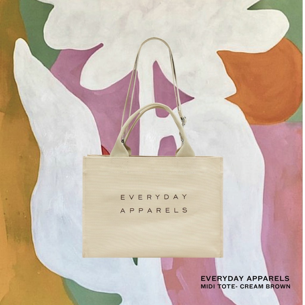 EVERYDAY APPARELS midi tote with strap กระเป๋าแคนวาสไซส์ midi | Shopee ...