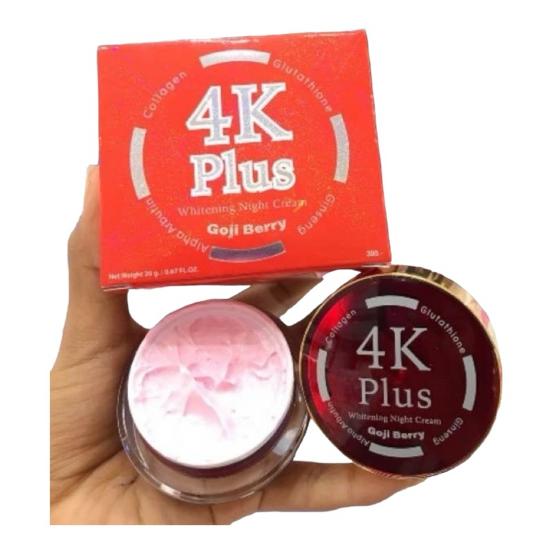 🔺 4K Plus Goji Berry Whitening Night Cream 20 g 4เค พลัส ไวท์เทนนิ่ง ...