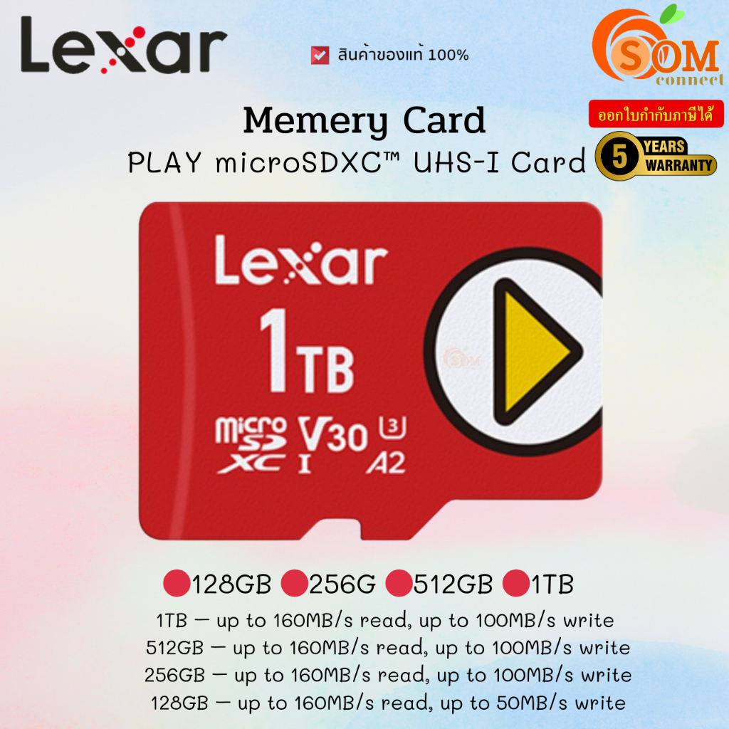 Lexar® PLAY microSDXC™ UHS-I Card 128gb/256gb ประกัน 5 ปี | Shopee Thailand