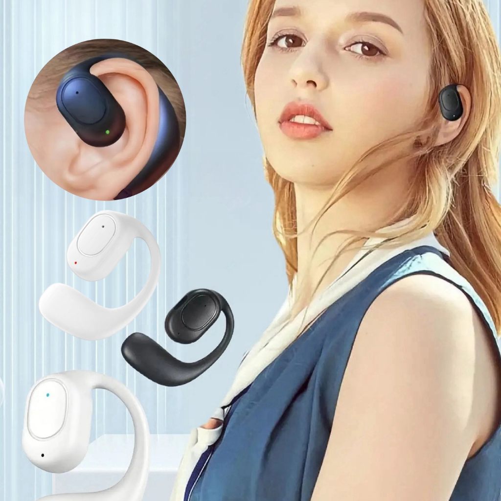 หูฟังบลูทูธแบบข้างเดียว TWS5.3 หูฟังbone conductorสำหรับกีฬาสำนักงานไดร ...