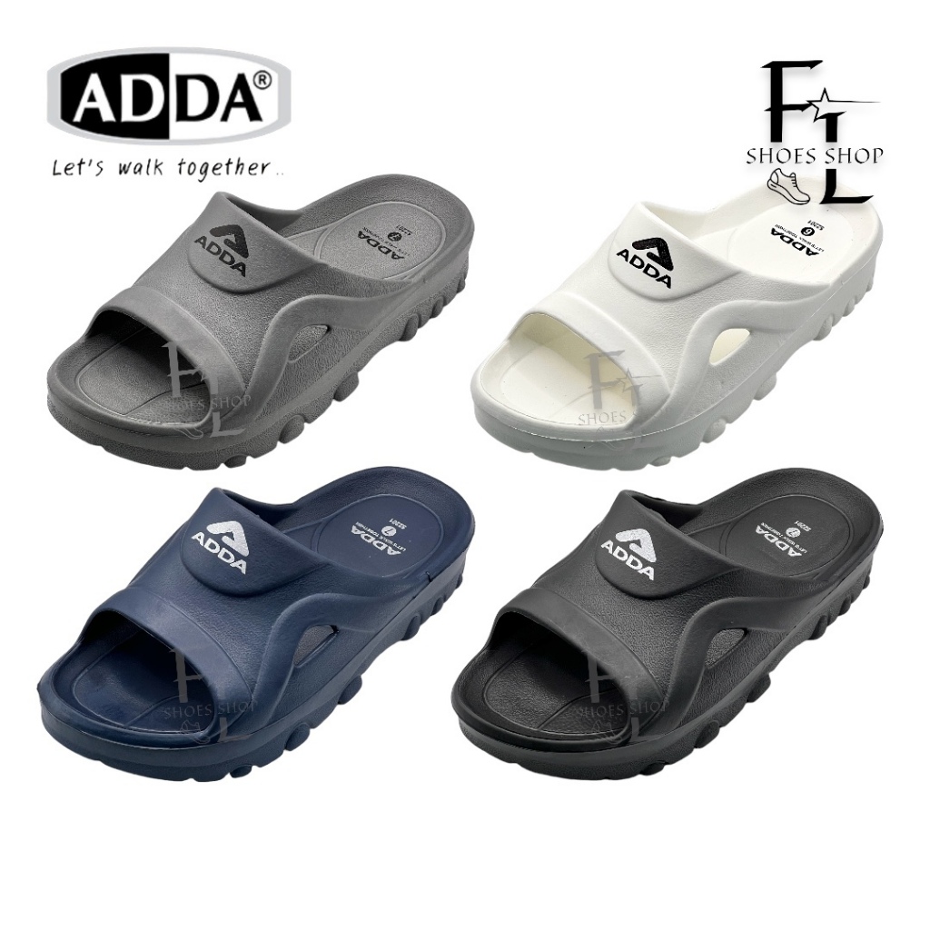 Adda 52201 ไฟล่อน รองเท้าแตะแบบสวม รองเท้าแตะลำลอง ชาย-หญิง (เบอร์ 4-10 ...