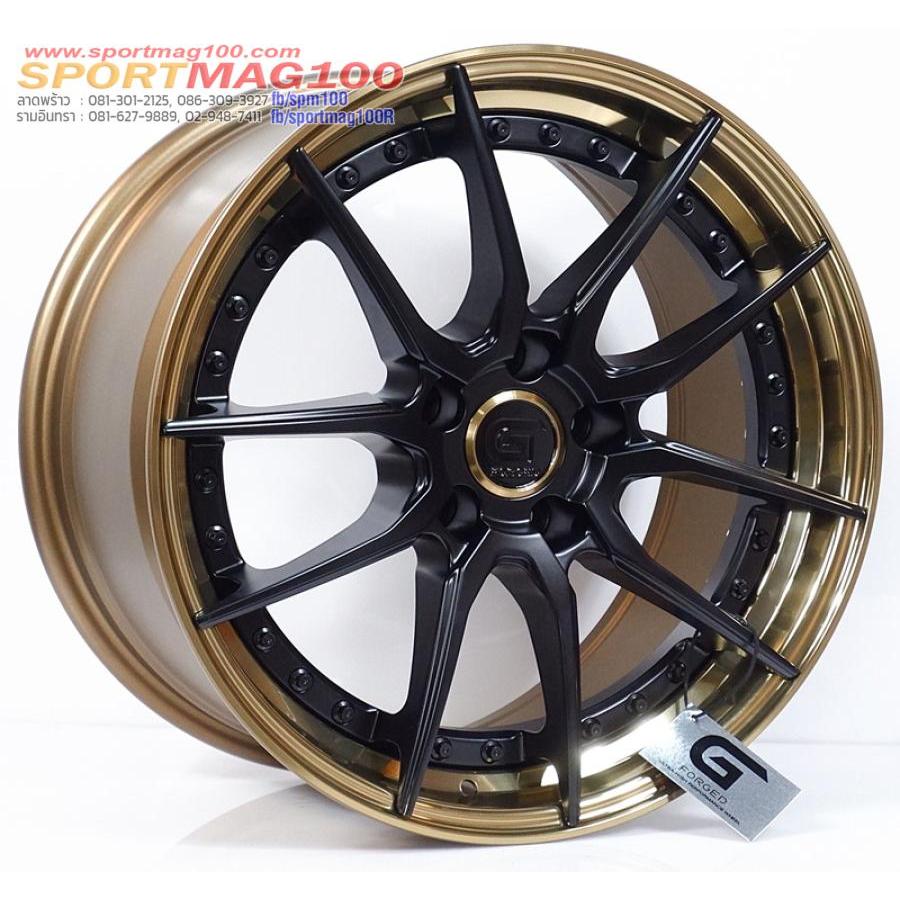 ล้อแม็กแท้ G-FORGED GF04 สีดำขอบทอง 8.5-18นิ้ว 5รู114/112 ET35 [21399 ...
