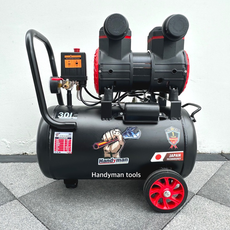 Handyman ปั๊มลม ถังลม ปั๊มขนาด 30 ลิตร มอเตอร์รุ่นใหม่ กำลังไฟ 1500W ...