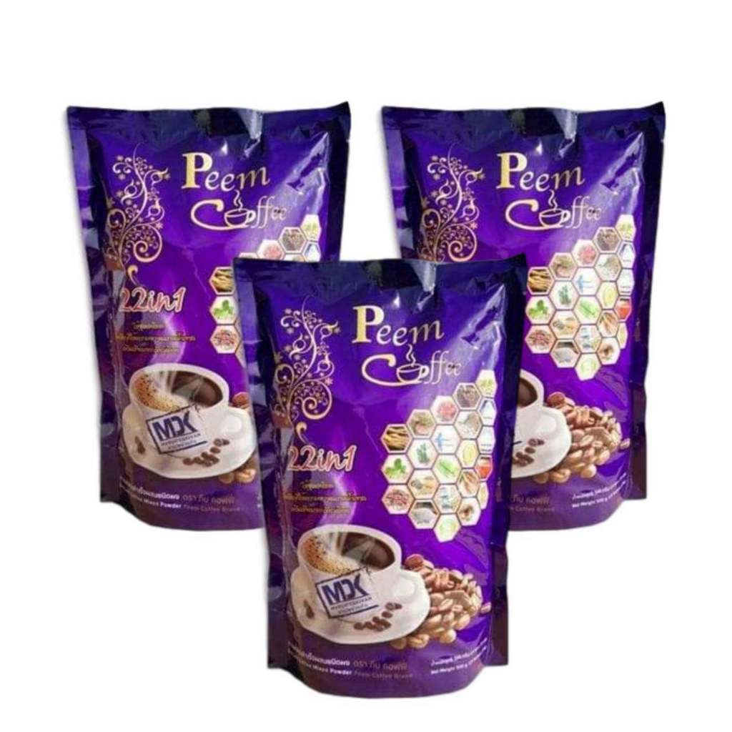 Peem Coffee ภีม คอฟฟี่ กาแฟภีม กาแฟสมุนไพร 39 in 1 แร่ธาตุ 39 ชนิดใน 1 ซอง ไม่มีไขมันทรานส์ ( 3 ...