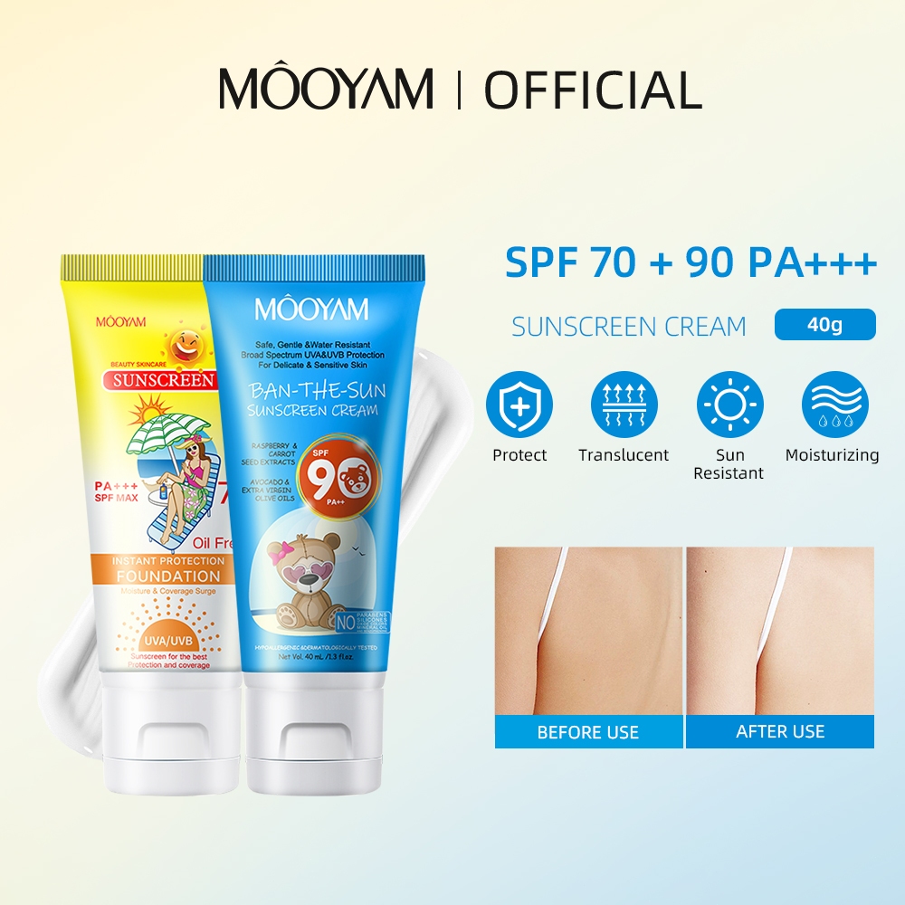 MOOYAM Super-Light Soothing Sunscreen SPF90 PA+++ UV กันแดดเนื้อบางเบา ...
