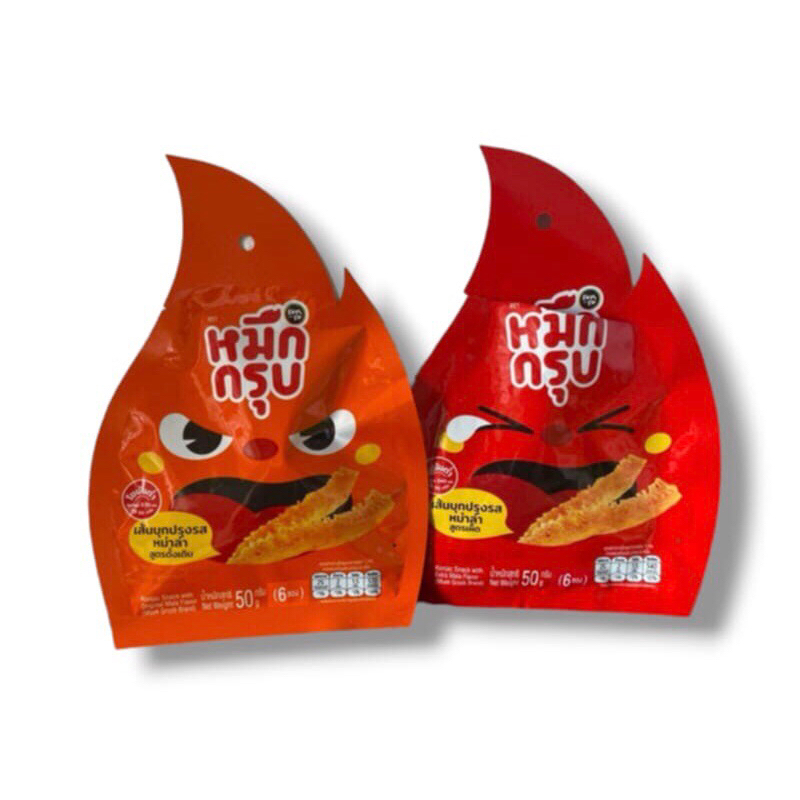 พร้อมส่ง หมึกกรุบ Muek Groob เส้นบุกปรุงรสหม่าล่า สูตรเผ็ดไฟลุก+สูตร ...