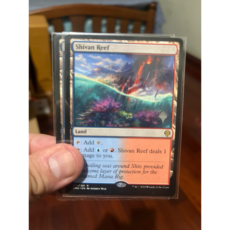 การ์ด MTG Shivan Reef Land Magic the gathering EDH รุ่น DMU สภาพ Nm ...