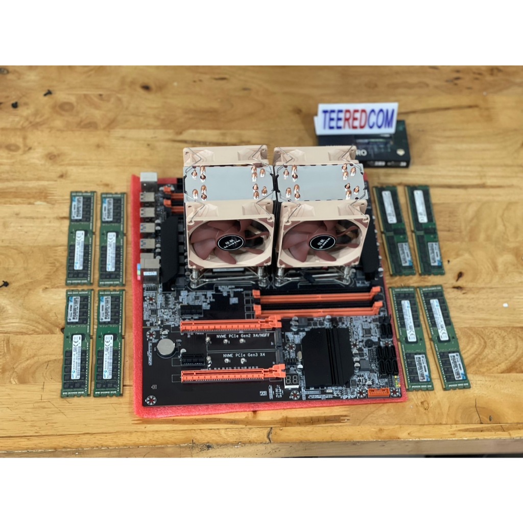 ชุด Mb x99 Dual M.2 x2 cpu intel Xeon E5 2680v4 dual 28c/56t 2.4-3.3ghz ...