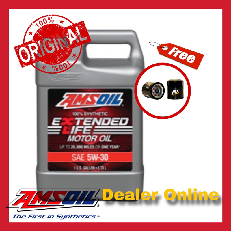 (ฉลากใหม่ล่าสุด) Amsoil XL Boosted SAE 5w-30 น้ำมันเครื่องสังเคราะห์แท้ ...