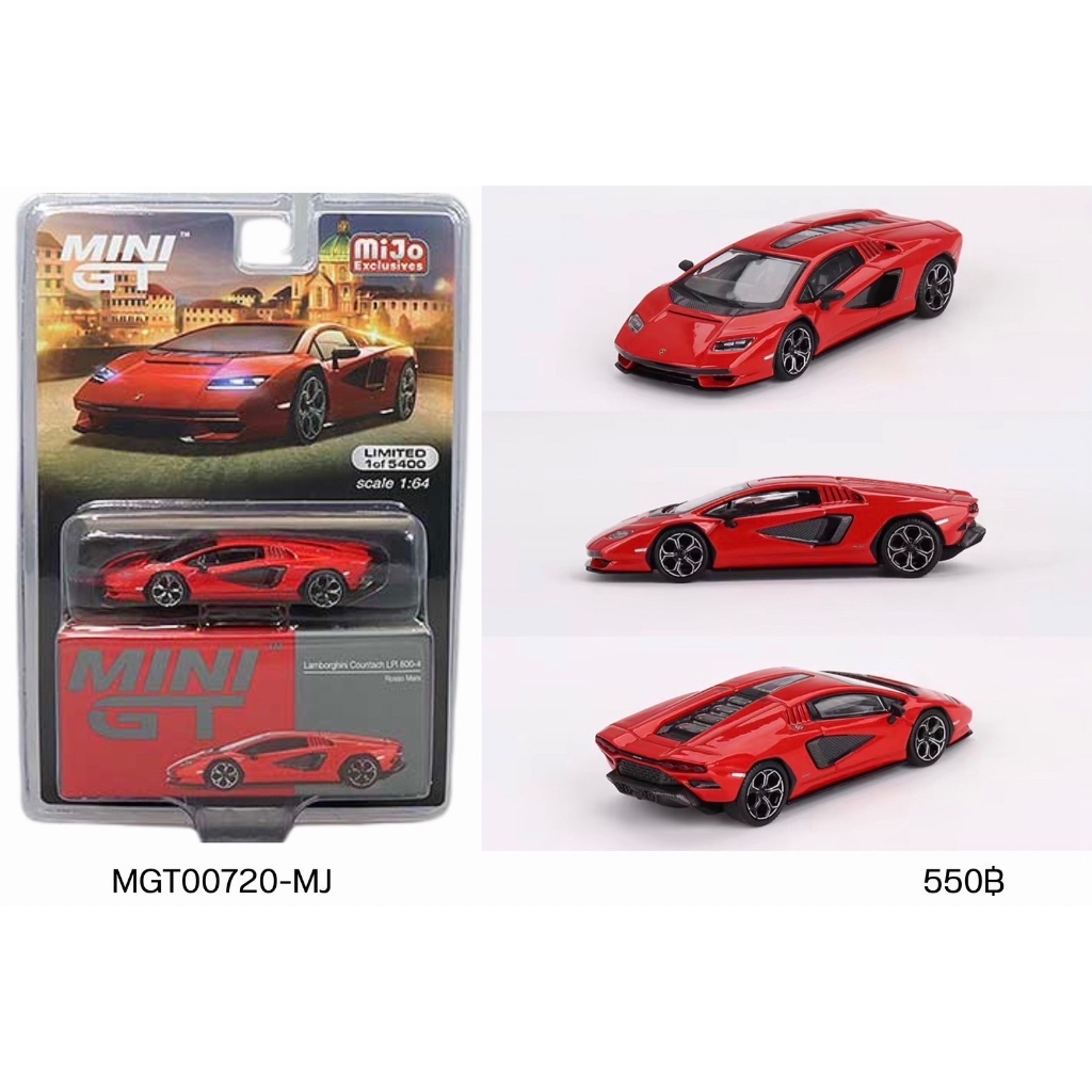 MGT00720-MJ-MINI GT 1/64 Lamborghini Countach LPI 800-4 Rosso Mars ...