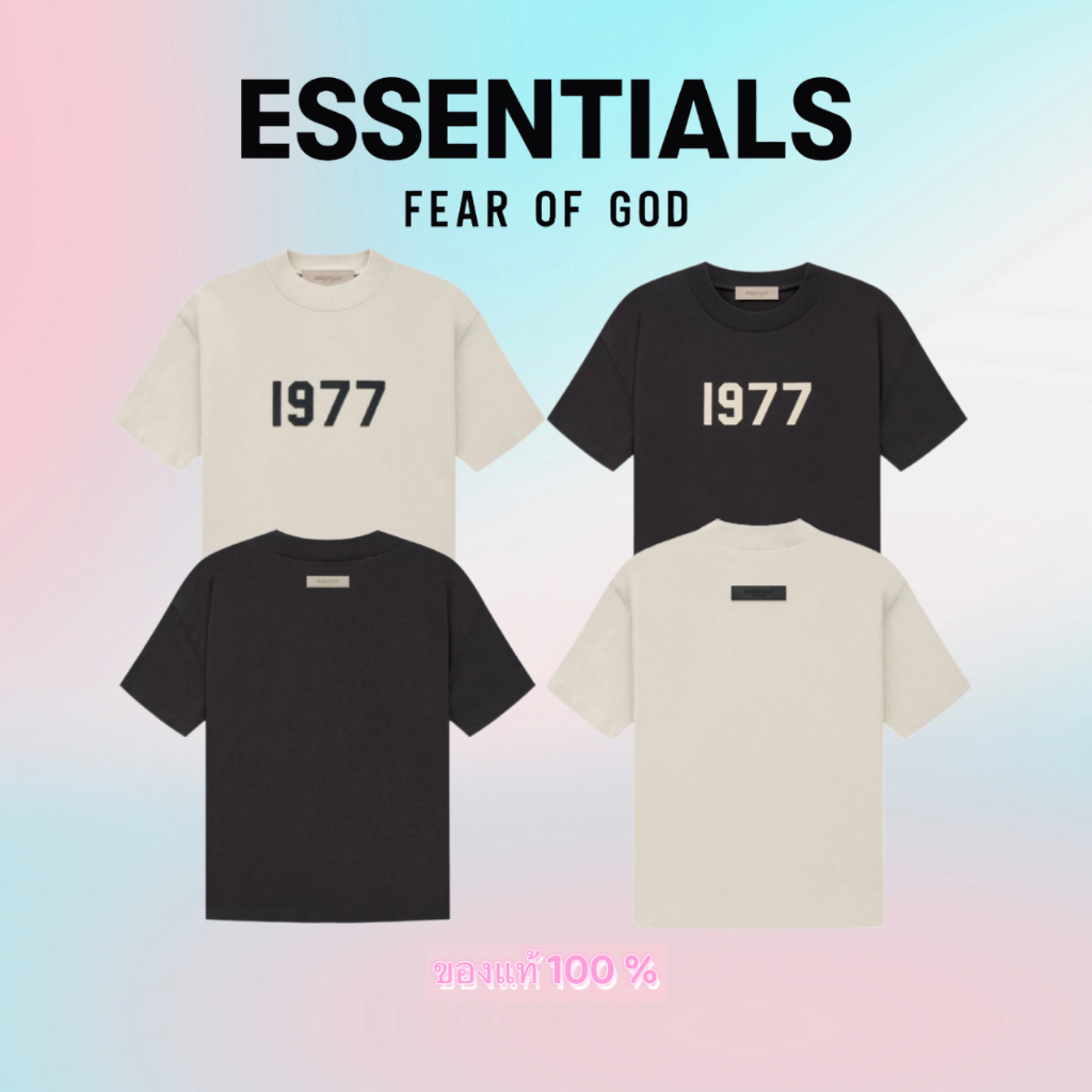 สินค้าเคาน์เตอร์ของแท้】Fear of God Essentials 1977 T-Shirts SS22 Tee ...