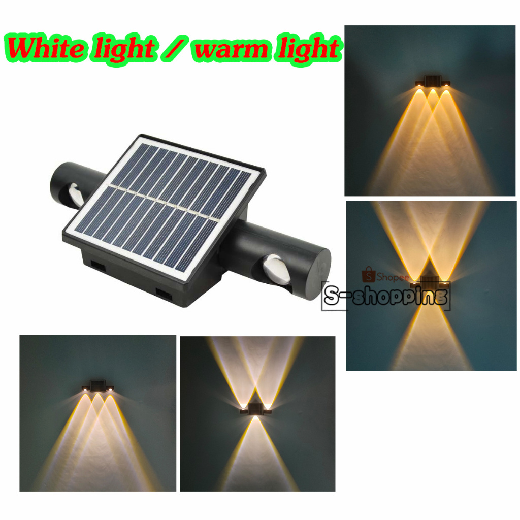 TJ-3LED 2ระบบไฟ โคมไฟตกแต่งบ้าง Solar light 3 LED สามารถปรับองศาได้ ติด ...