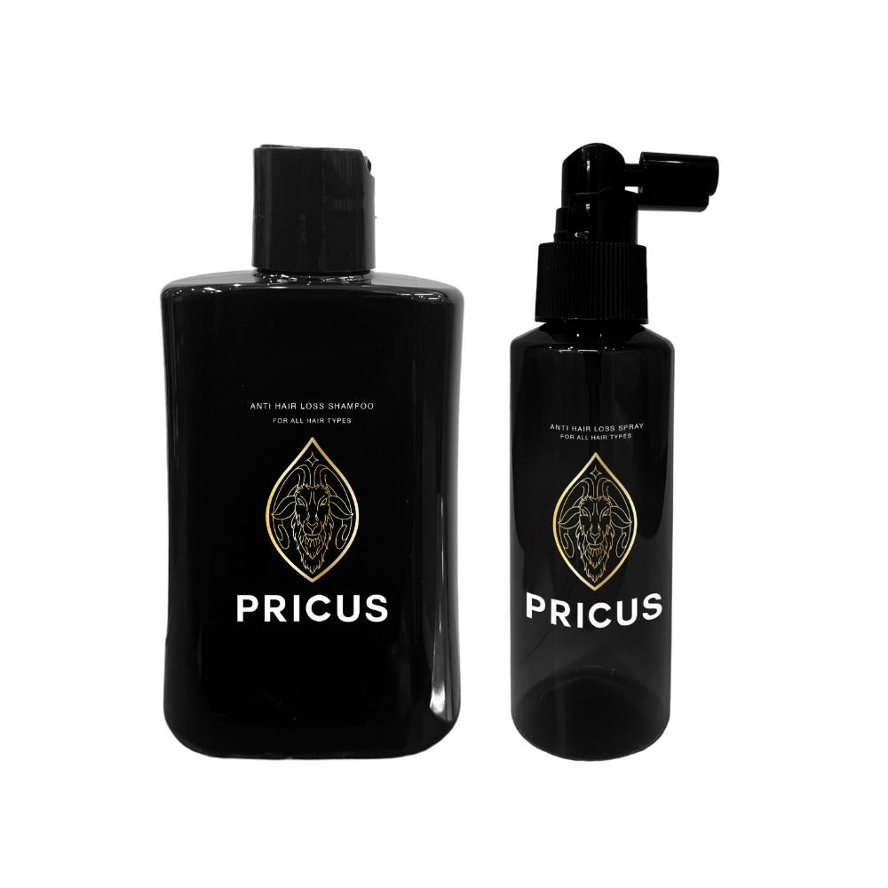 แชมพู และสเปรย์ ลดการหลุดร่วงของเส้นผม Pricus Anti Hair Loss and Anti ...