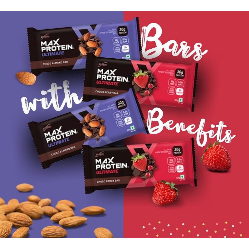 Max Protein Bars 30g Protein Dual Flavor (Pack of 2) โปรตีนบาร์ ขนม ...