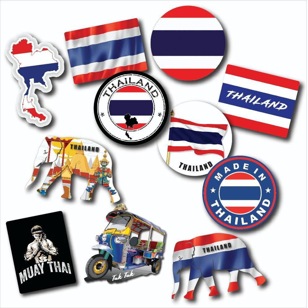 sticker pvc thai flag สติกเกอร์ ช้ธงชาติไทย งานพิมพ์ดีที่สุด OFFSET ...