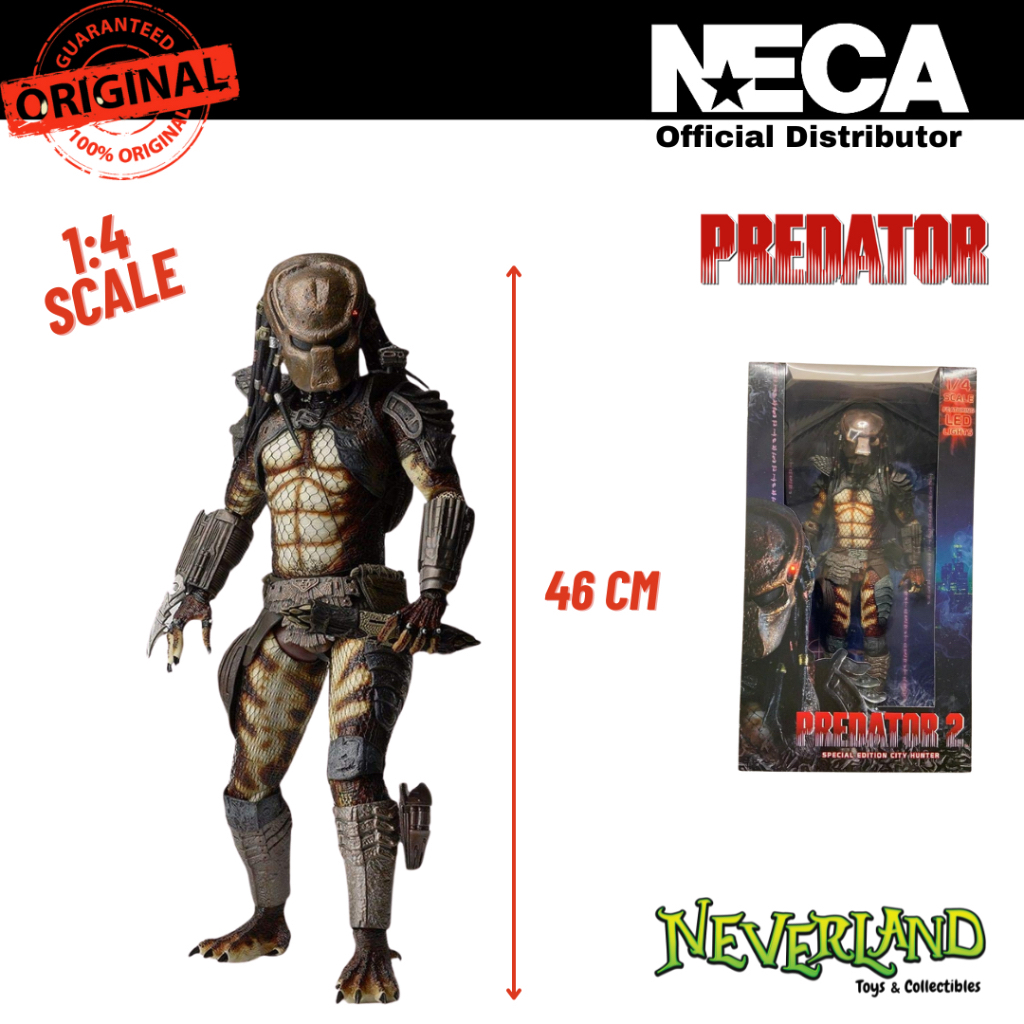 (NECA) Predator 2 Special Edition w/ LED City Hunter 1/4 Scale 18 ...