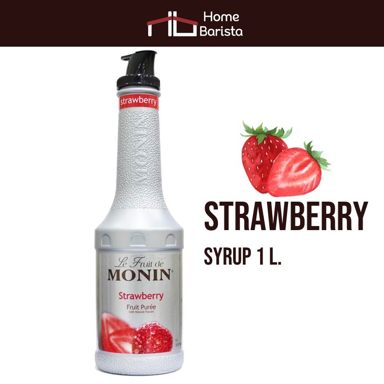 Home Barista Monin Strawberry Fruit Mix 1 L. (MS-0080) | Shopee Thailand