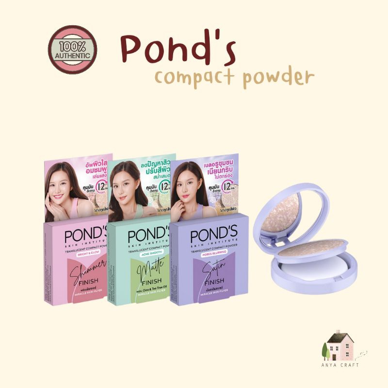 [A020] POND'S translucent compact powder 9 g | Shopee Thailand