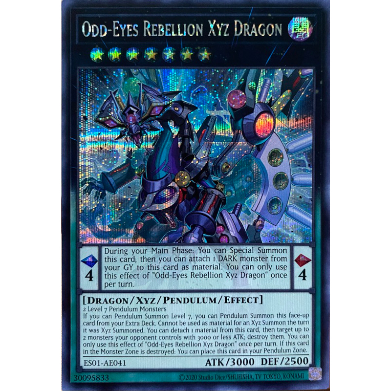Yugioh Asia-Eng [ES01-AE041] Odd-Eyes Rebellion Xyz Dragon (Secret Rare) การ์ดยูกิแท้ถูก ...