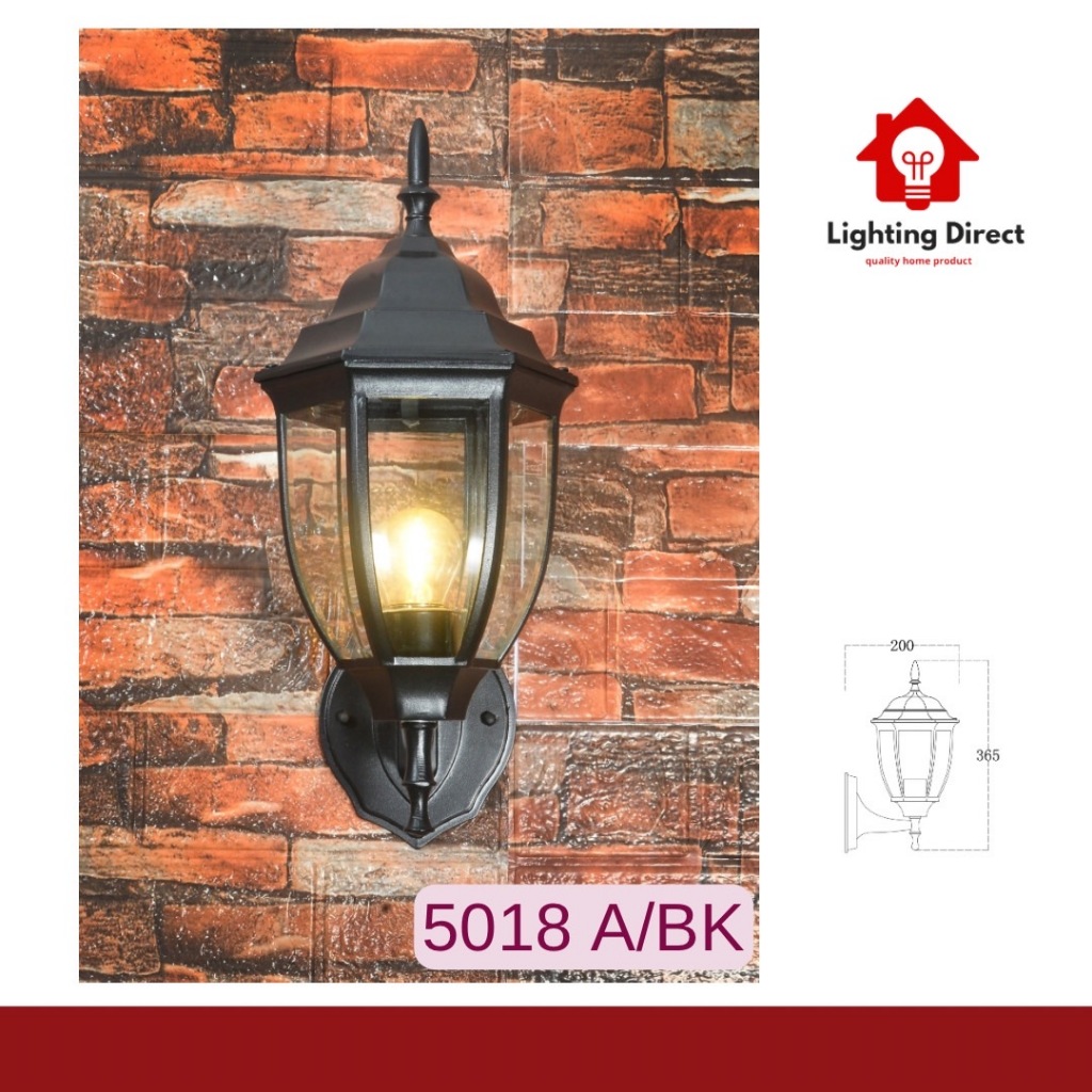 MEEK โคมไฟติดผนังภายนอก รุ่น DL 5018A BKพร้อมหลอดLED Edison แสงวอม | Shopee Thailand