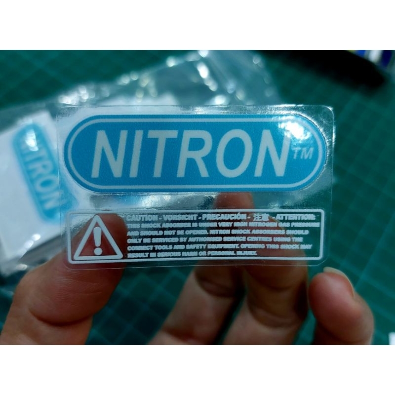 sticker NITRON พิมพ์ขาวลงใส5.5×3.5cm | Shopee Thailand