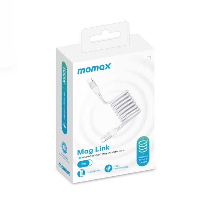 Momax DC36 MagLink 100W USB-C to USB-C Magnetic Cable (2m) | Shopee ...