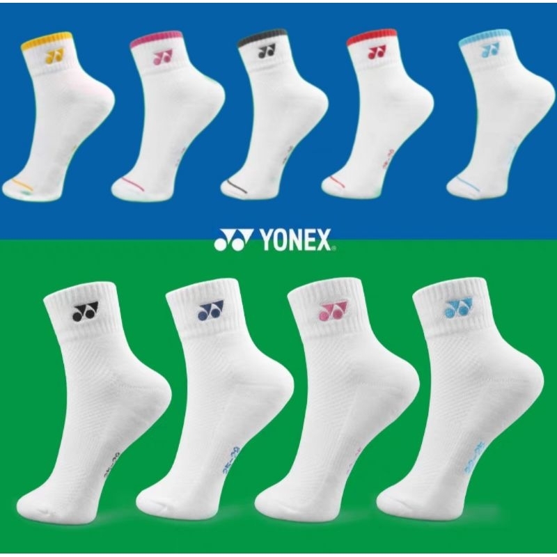 🛒(พร้อมส่ง) YONEX 3D ERGO SOCKS LOGO COLOR ถุงเท้าแบดมินตัน (ข้อกลาง ...